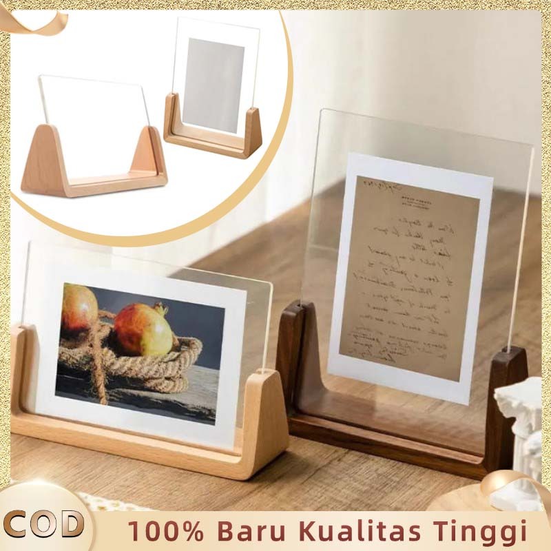 Standing Menu Table Stand Menu Display Menu Holder Wooden A4 Stand Menu ...