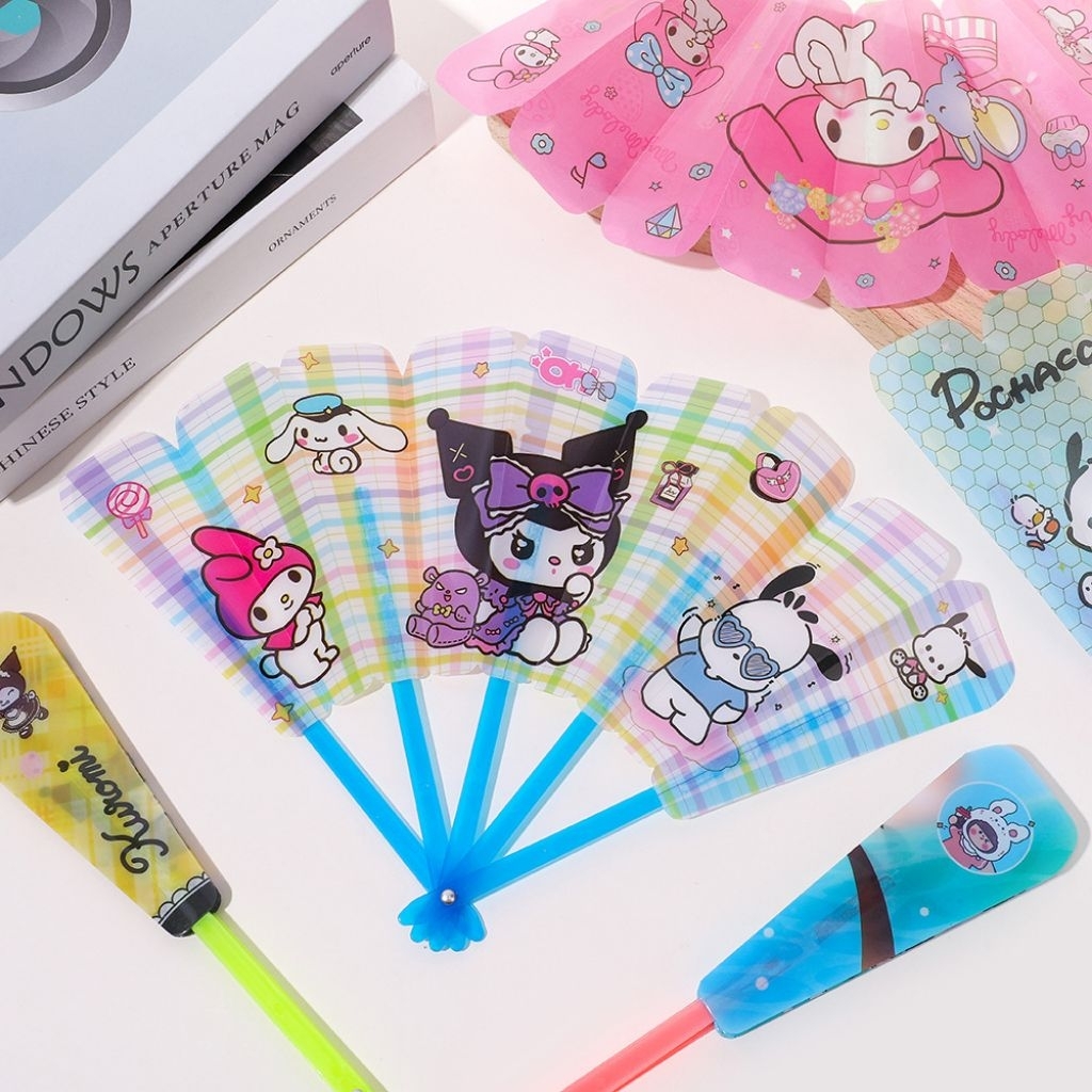 FOLDING FAN / CHARACTER HAND FAN CUTE CHARACTER FAN / FAN | Shopee ...