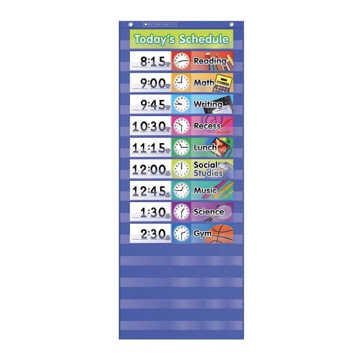 Daily Schedule Pocket Chart, Daily Schedule Chart | Shopee Singapore