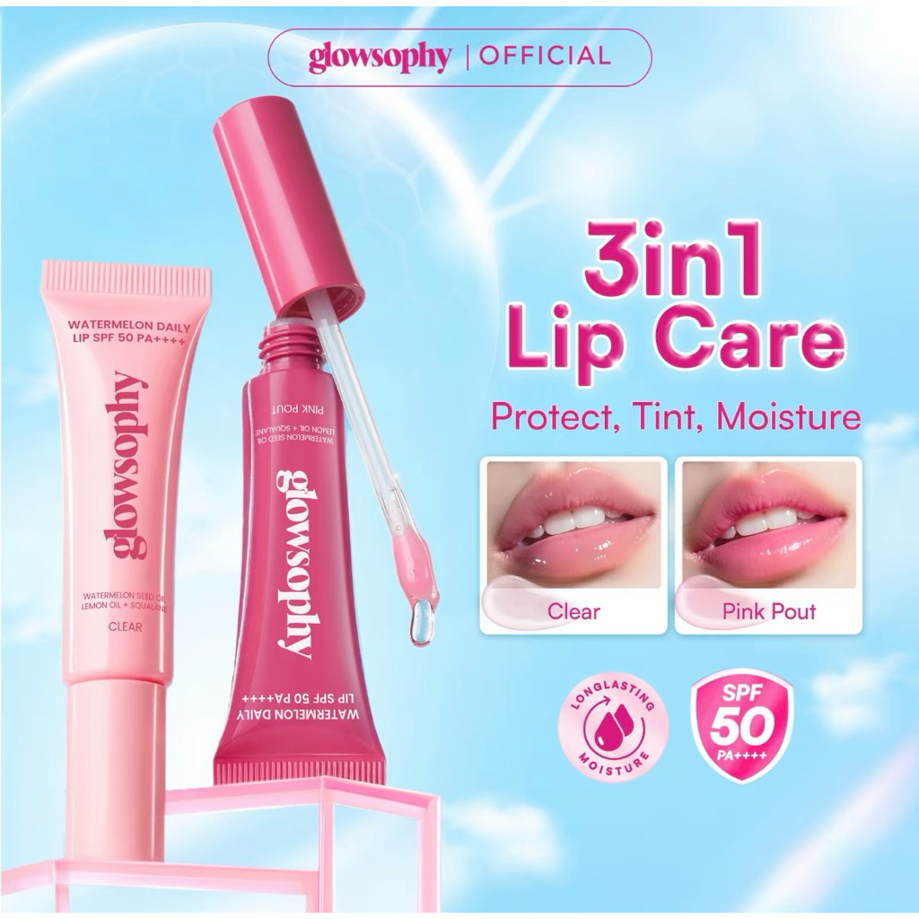 Glowsophy Watermelon Daily Lip SPF 50 PA++++ - Protects from UVB and ...