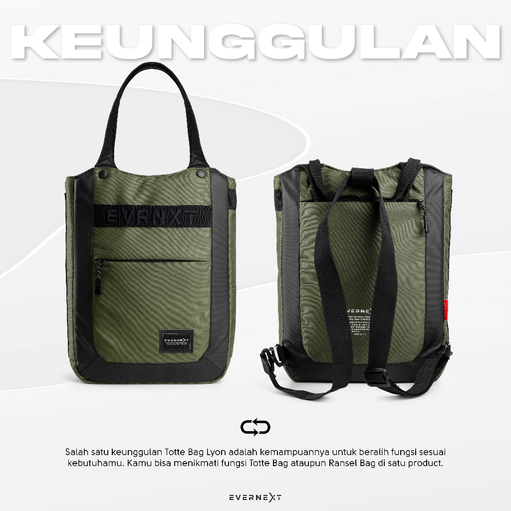Evernext - Men's Tote Bag Laptop Backpack Lyon Tote Bag Multifunction ...