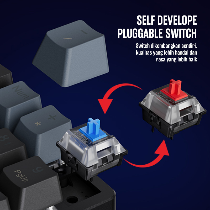 Gamen Titan IV Newest Self-Defense Blue Switch Gaming Mechanical ...