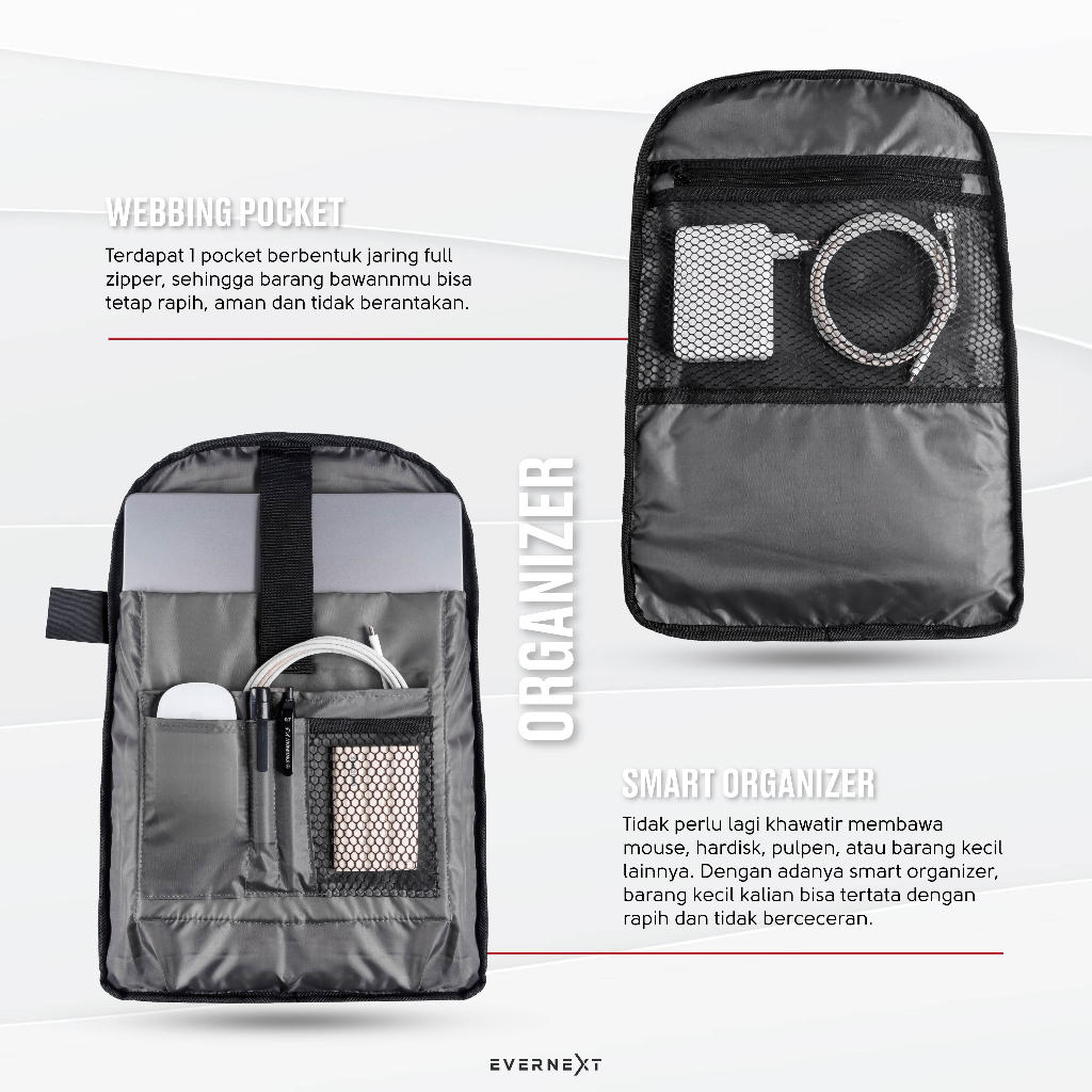 Evernext - Men's Waterproof Backpack, Men's and Women's College School ...