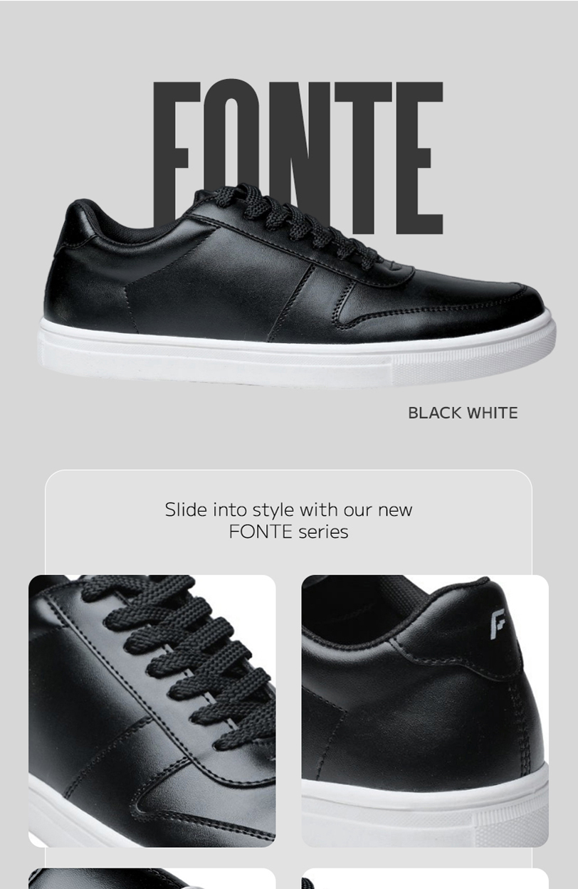 Footstep Footwear Men's Sneakers Fonte Black White Original Shoes ...
