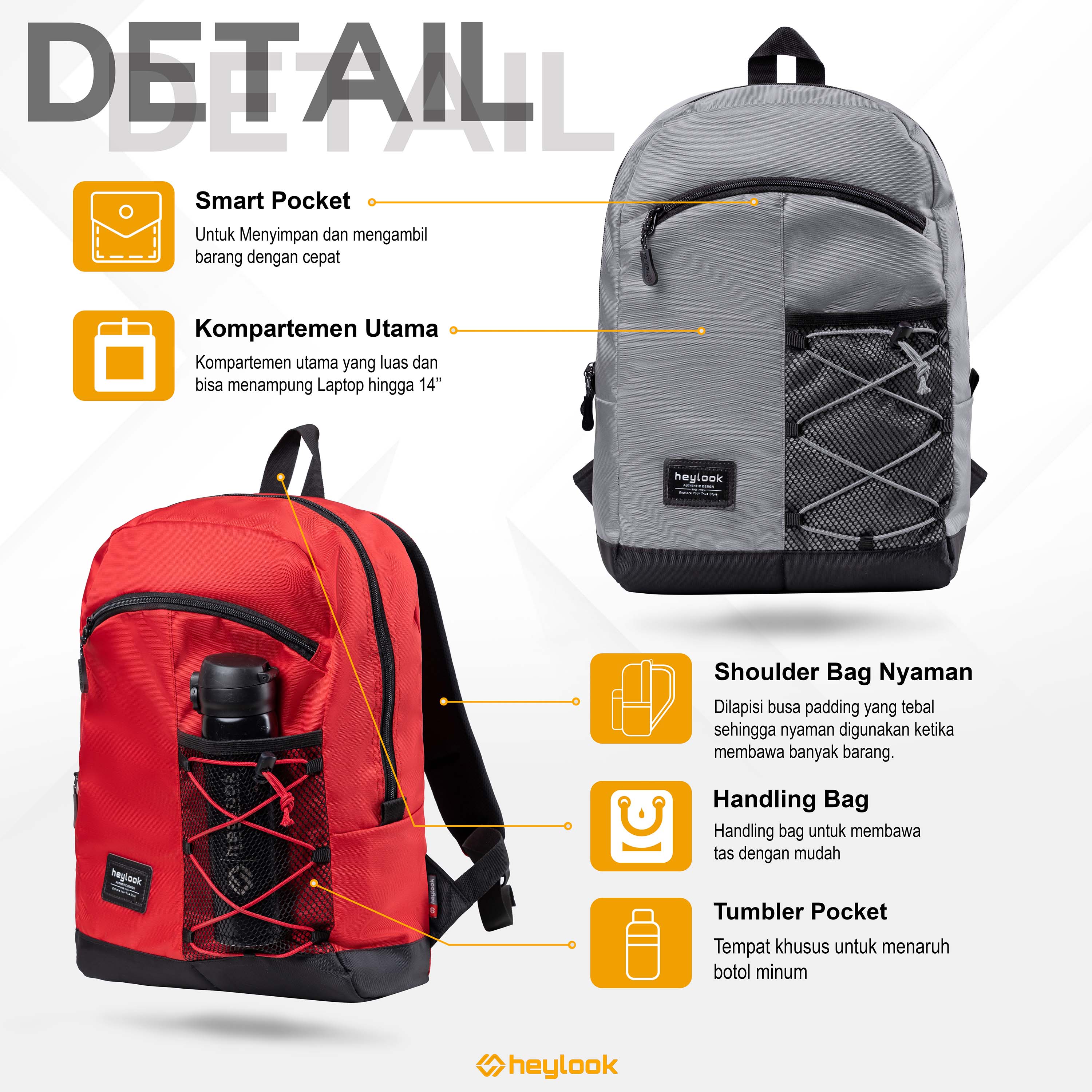 Heylook Official - Men's ACCESS Backpack Heylook Backpack Men's Laptop ...