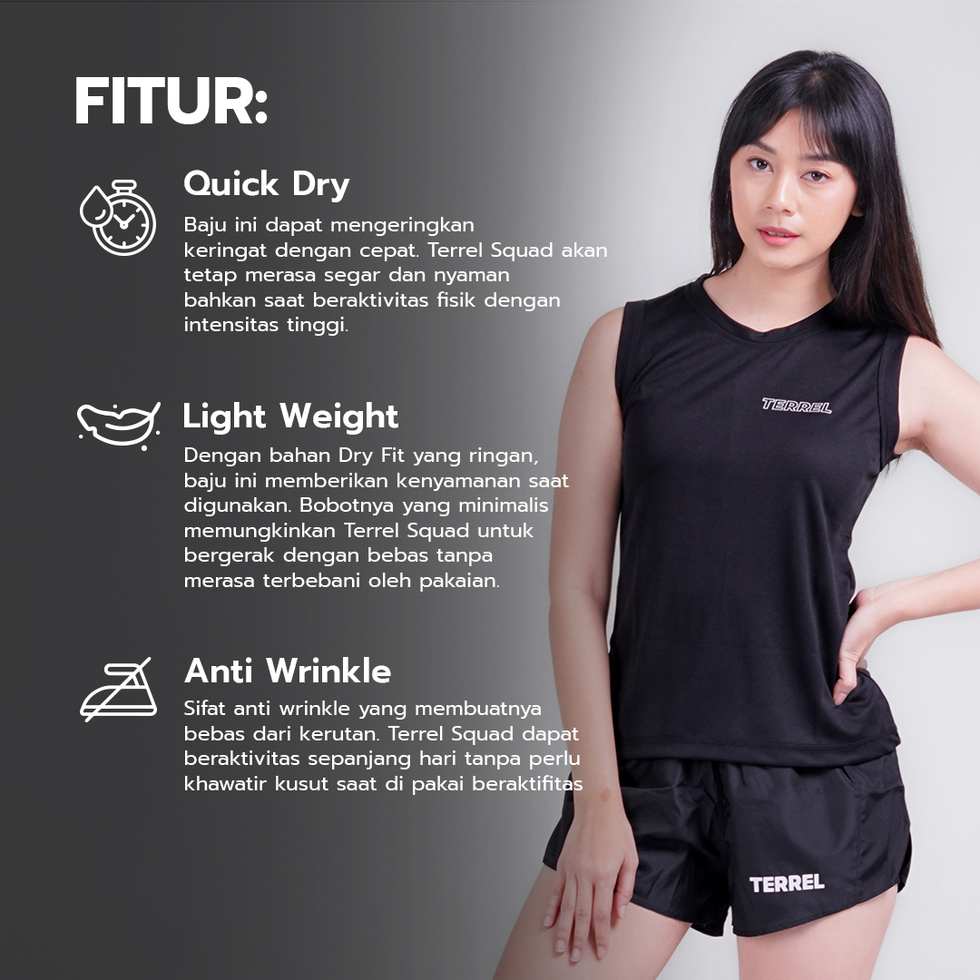 Terrel sportswear basic tank top women dry fit running gym yoga women ...