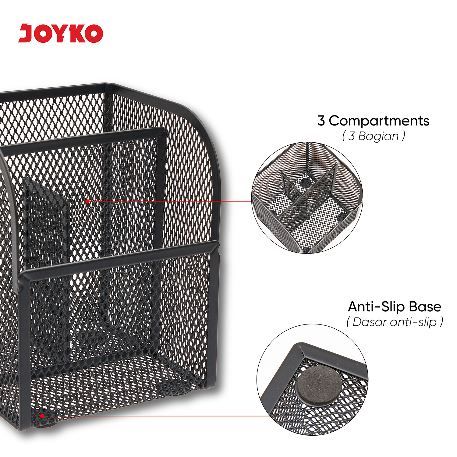Joyko DS-26 Mesh Net Stationery Holder Pen Holder Desk Set | Shopee ...
