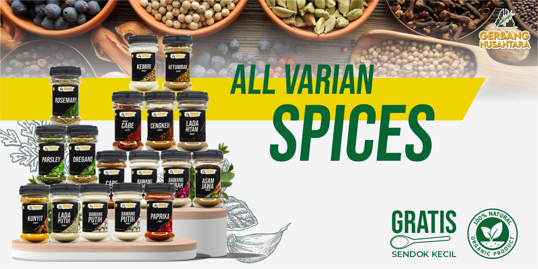 Gate Nusantara - All Spices and Herbs Complete Kitchen Spices 50g ...