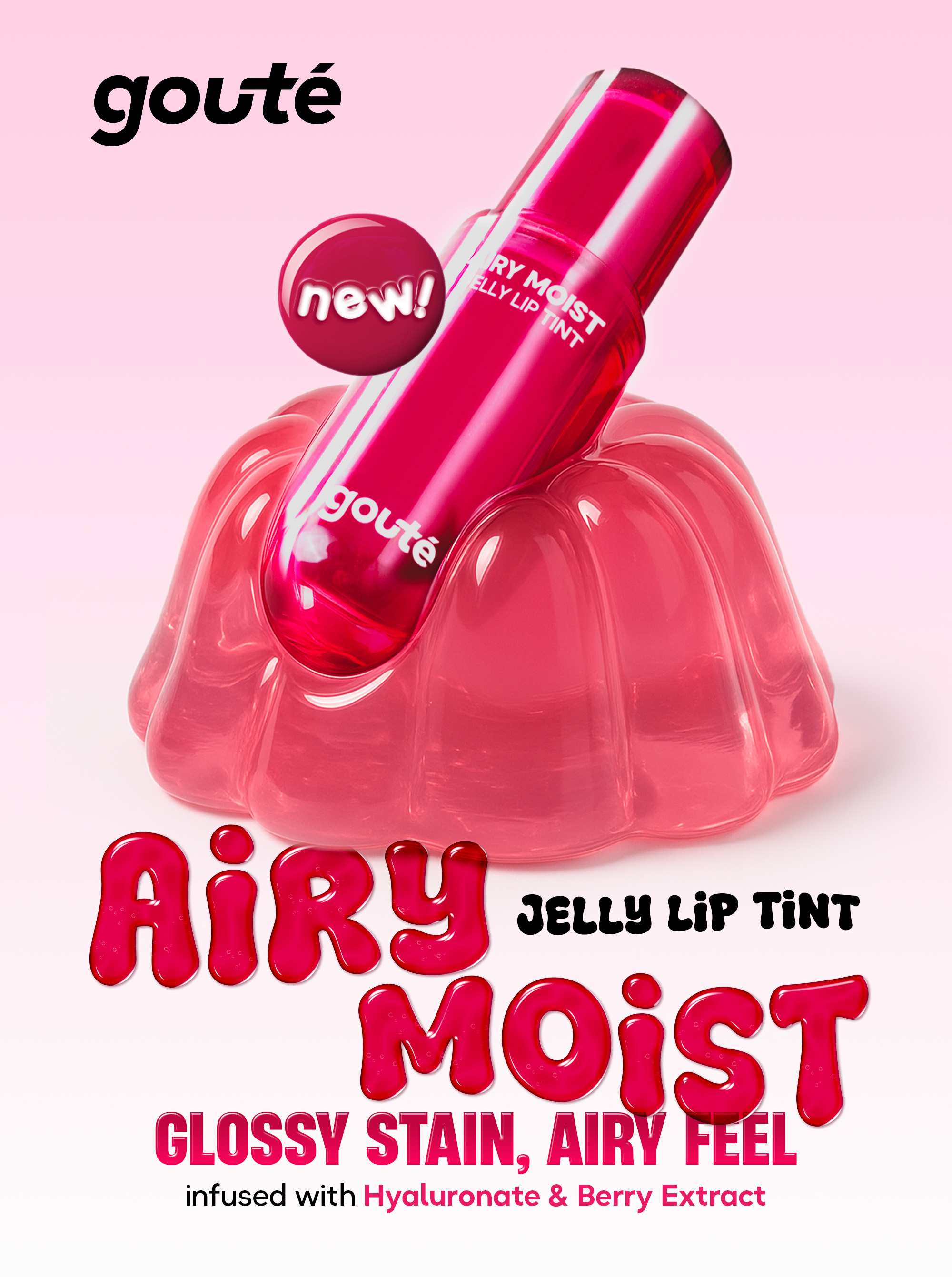 Goute Airy Jelly Lip Tint Stain - Light Moist | Long Lasting up 12H ...