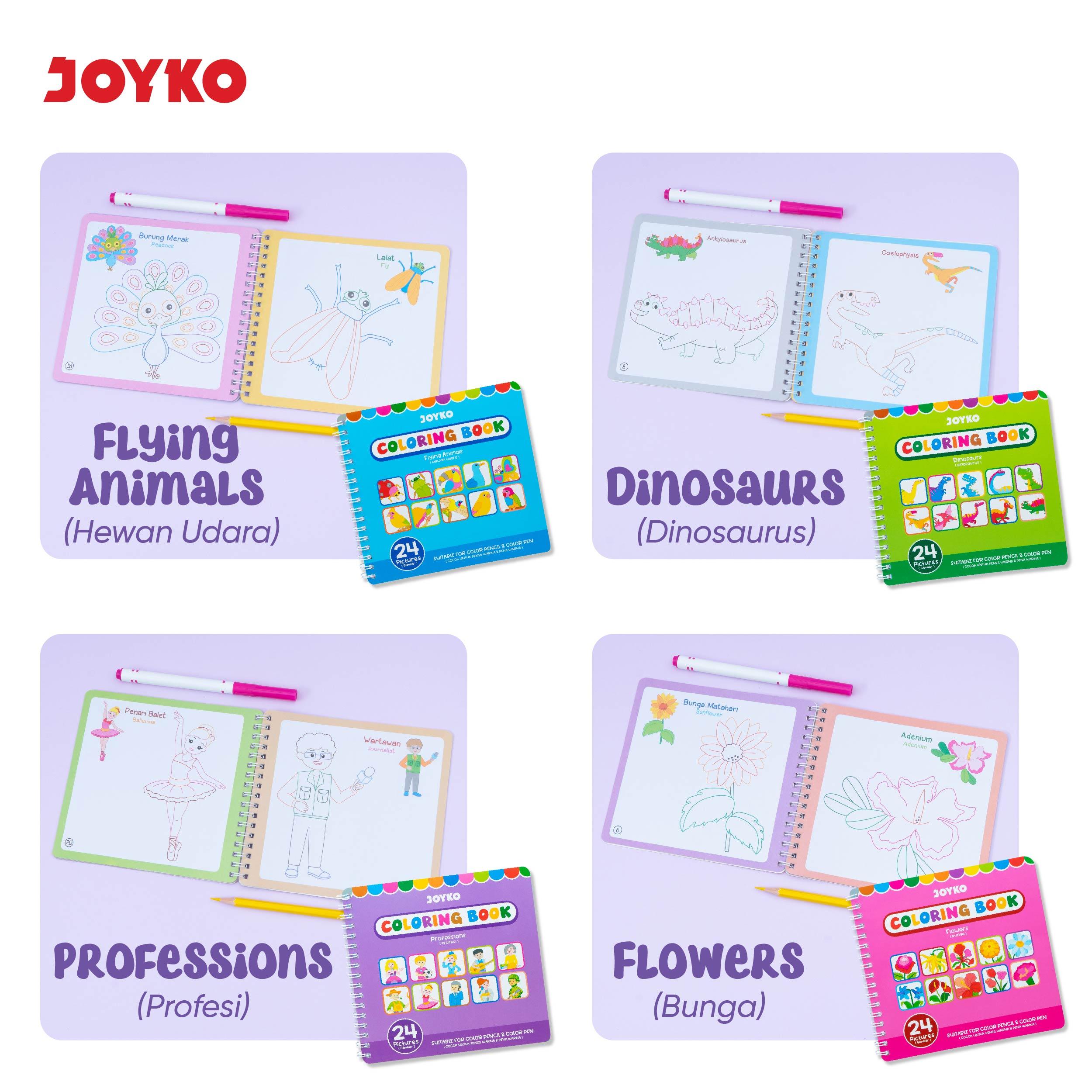 JOYKO Coloring Book 1 Pack CLBK-3505 Contents 12 Pcs | Shopee Singapore
