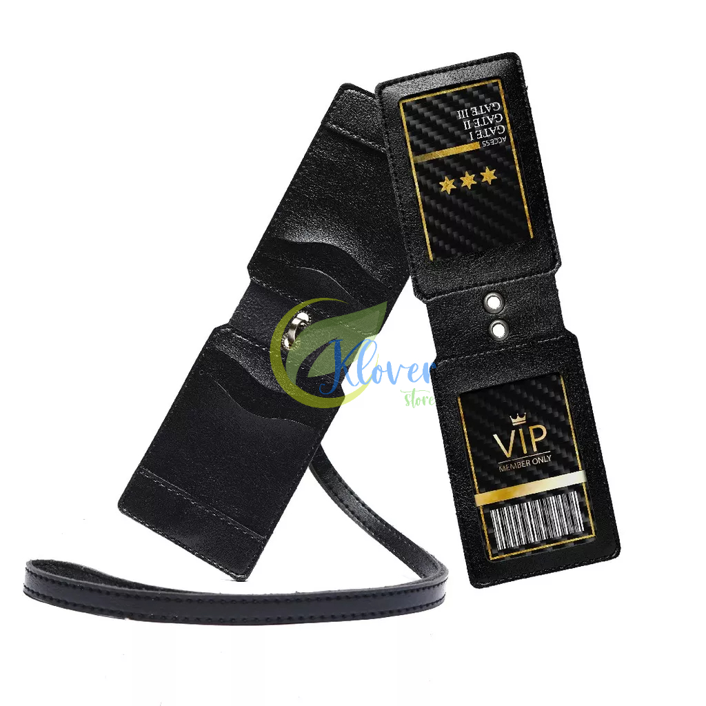 GANTUNGAN Lanyard And tag name tag id card 2-sided custom 2-card Magnet ...