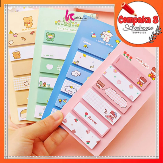 Sticky Note 6rows 120 Sheets Cute Character/School Supplies Book ...