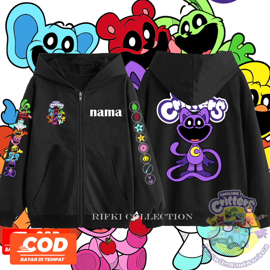 Poppy playtime smiling critters zipper Hoodie jacket for girls, thick ...