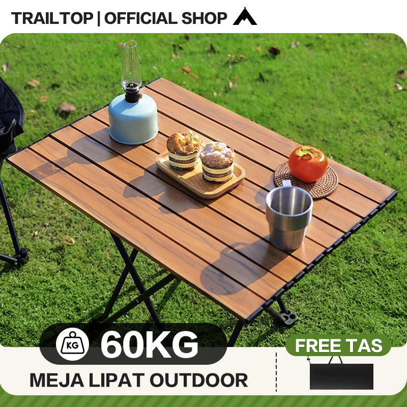 TrailTop Outdoor Folding Table Carbon Steel Strong/Anti-Rust Portable ...