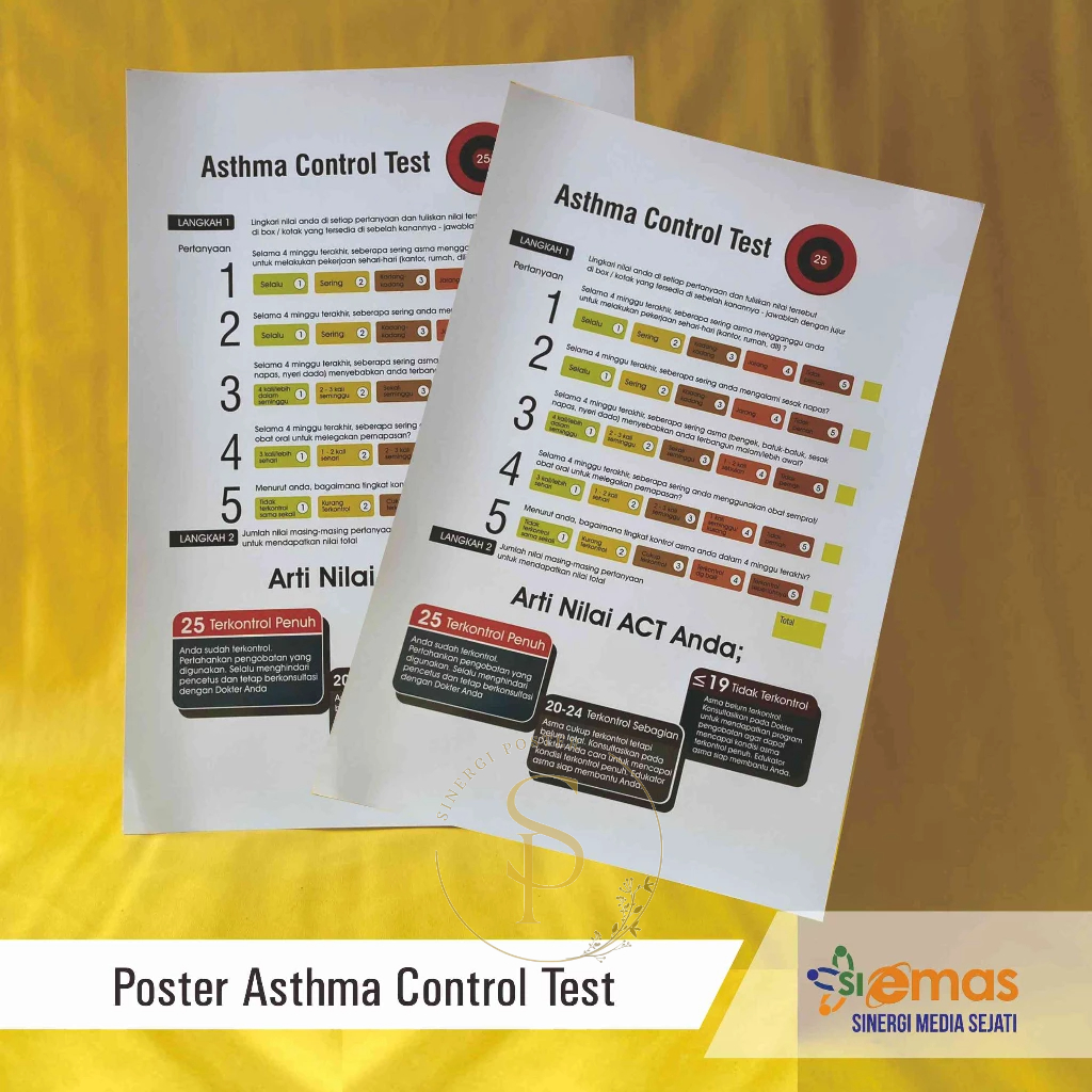 Health Poster | Act Poster | Asthma Control Test Poster | Test Control ...