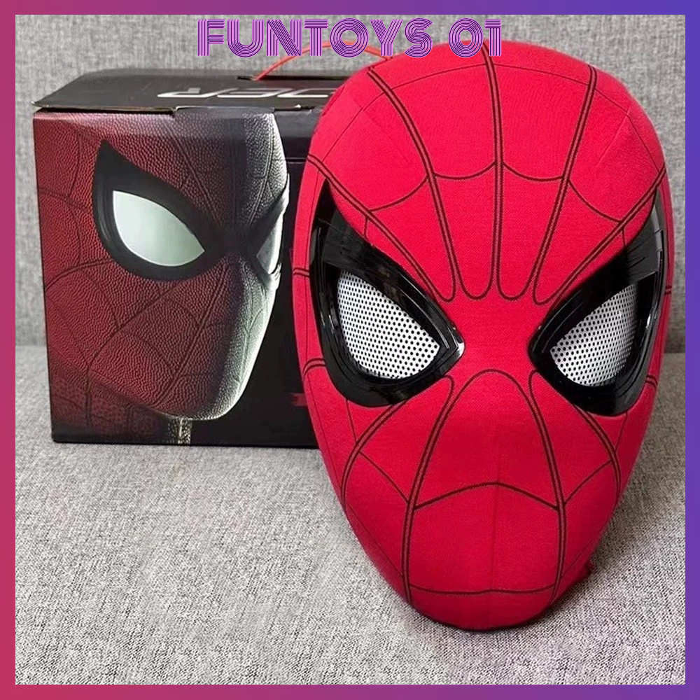 MATA 1:1 Spiderman Mask Headgear Superhero Chin Control Cosplay Spider ...