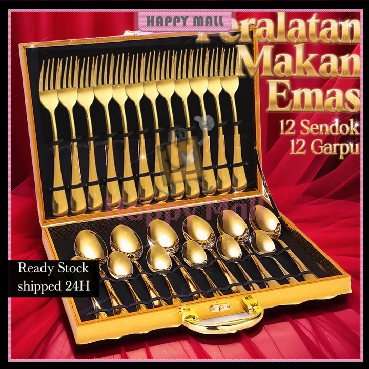 Gold Spoon SULTAN GOLD/ELEGANT CUTLERY SET GOLD/CUTLERY SET Dinnerware ...