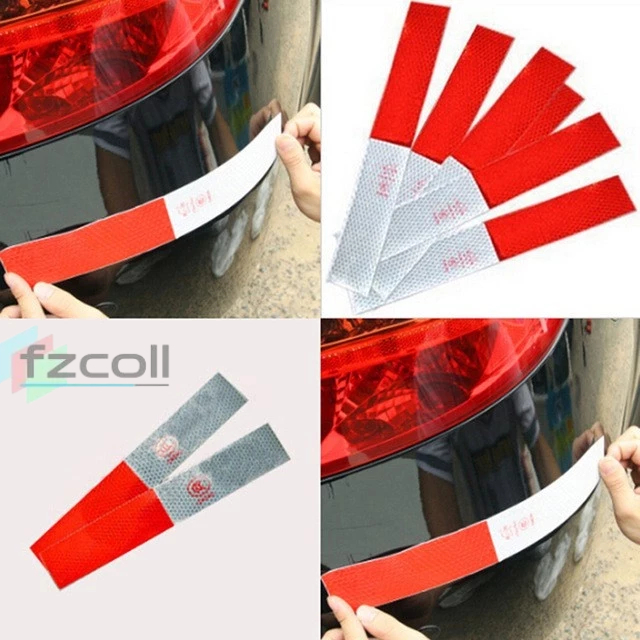 MERAH PUTIH Red and White Warning Sign Reflector Sticker / Reflector ...