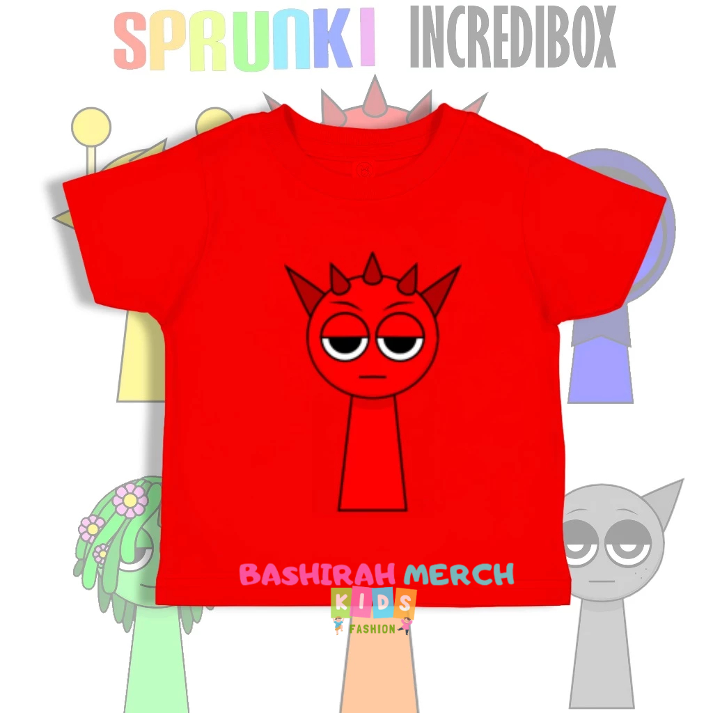 Sprunki Incredibox RED Children's Character T-shirt - Cool ...