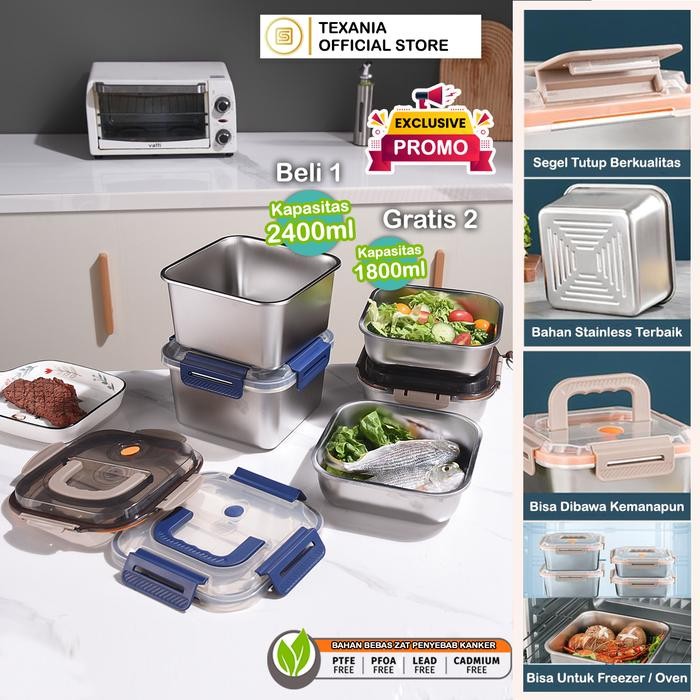 [EXCLUSIVE WAREHOUSE PRICE] TEXANIA Food Box Food CONTAINER VEGETABLE ...
