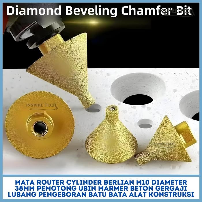 Diamond Router Bits 38Mm/ 50Mm Milling Tile Cutter Marble Cone ...