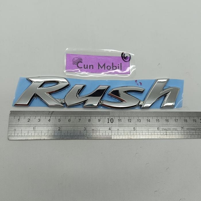 ORIGINAL RUSH LOGO EMBLEM DIMENSIONS LENGTH 17, 5 CM WIDTH 3.3 CM ...