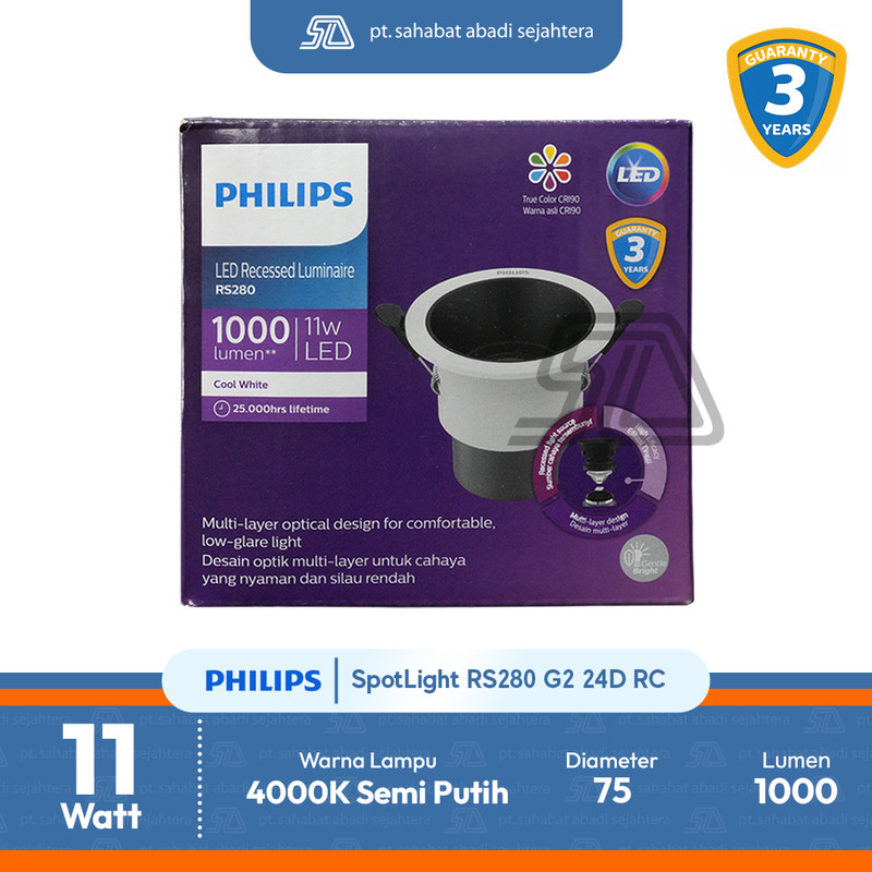 Philips LED SpotLight RS280 G2 11W D75 24D RC RD Semi White 4000K ...