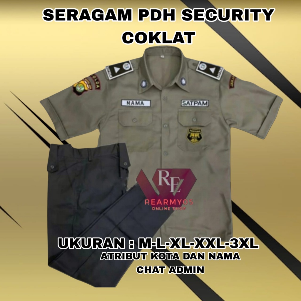 Cream Security Guard PDL Uniform / Complete Security Guard Pdh Uniform ...