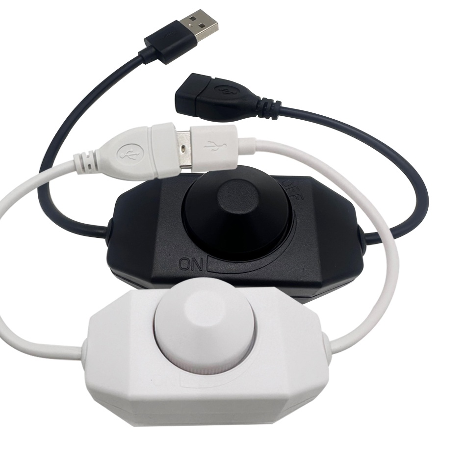 Led Knob Dimmer Switch 5V Dc Usb Female To Male Extension Cord With ...