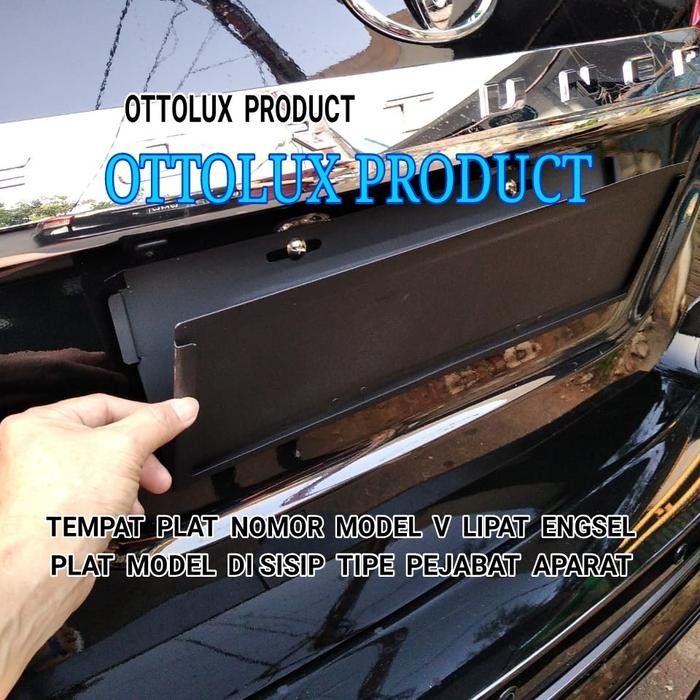 Asha.store01 V-shaped license plate holder with folding hinges. No ...