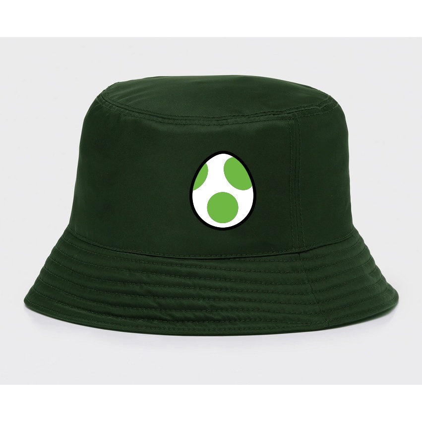 Yoshi Log Egg Bucket Hat Super Mario Kart World Gaming | Shopee Singapore