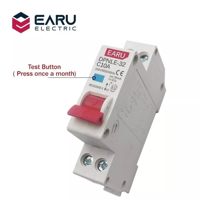 Mini Rcbo Slim Type 6A 10A 16A 20A 25A 32A Earu | Shopee Singapore