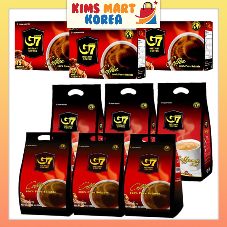 G7 Instant Coffee Mix Pure Black, 3 in 1, Espresso Stick Coffee ...