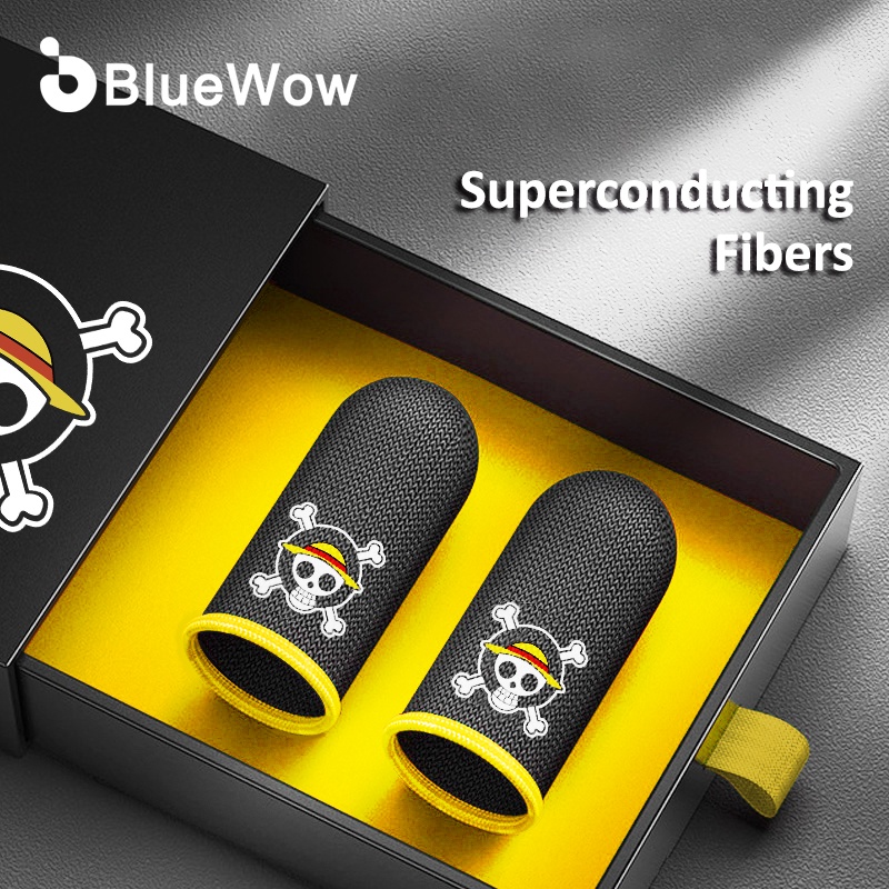 BlueWow One Piece Gaming Finger Sleeve gloves Touch thumb (2PCS) Anti ...