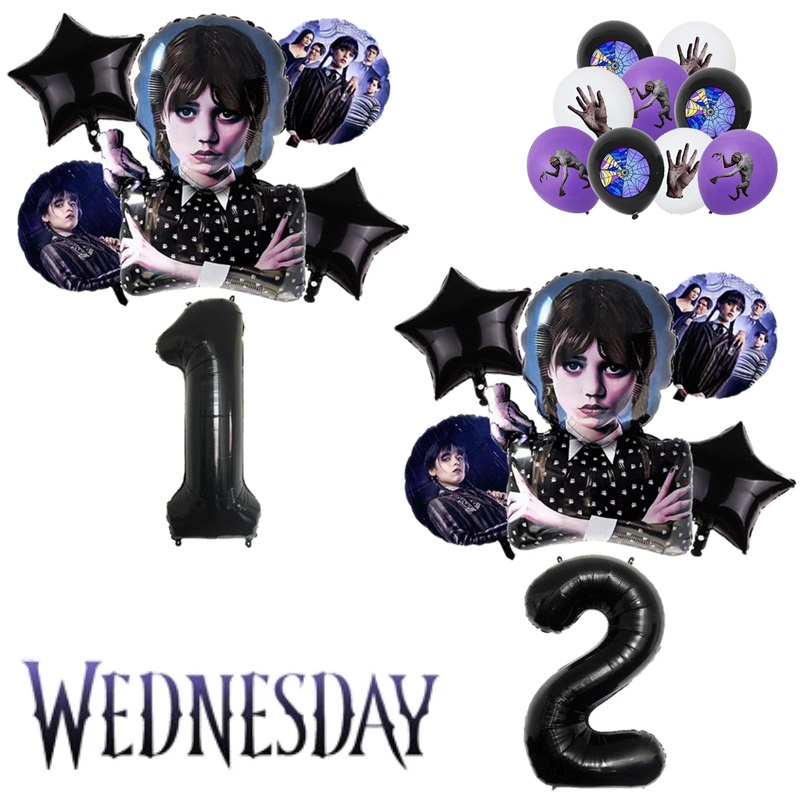 Wednesday Addams Birthday Theme Balloon Party Decoration 32inch Foil ...