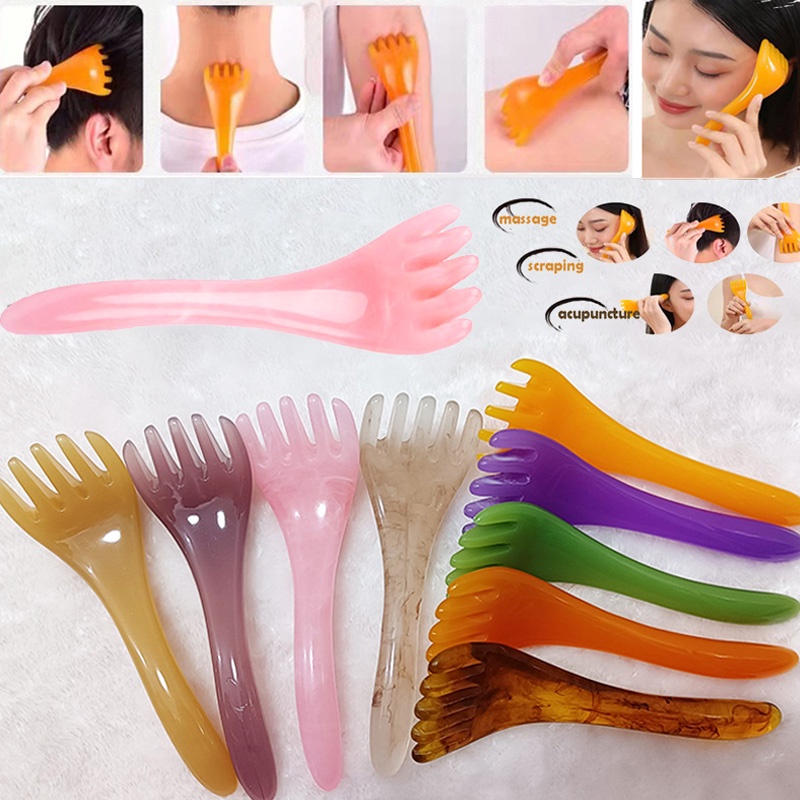 Head Massager Scalp Gua Sha for Body Neck Leg Massage Five-claw Head ...