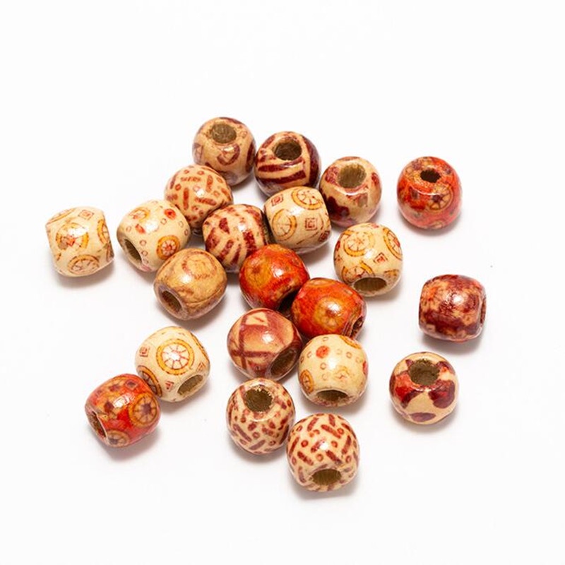 Dreadlock Bead Wooden Hair Beads Braiding Big Hole Dreadlock Bead Ring ...