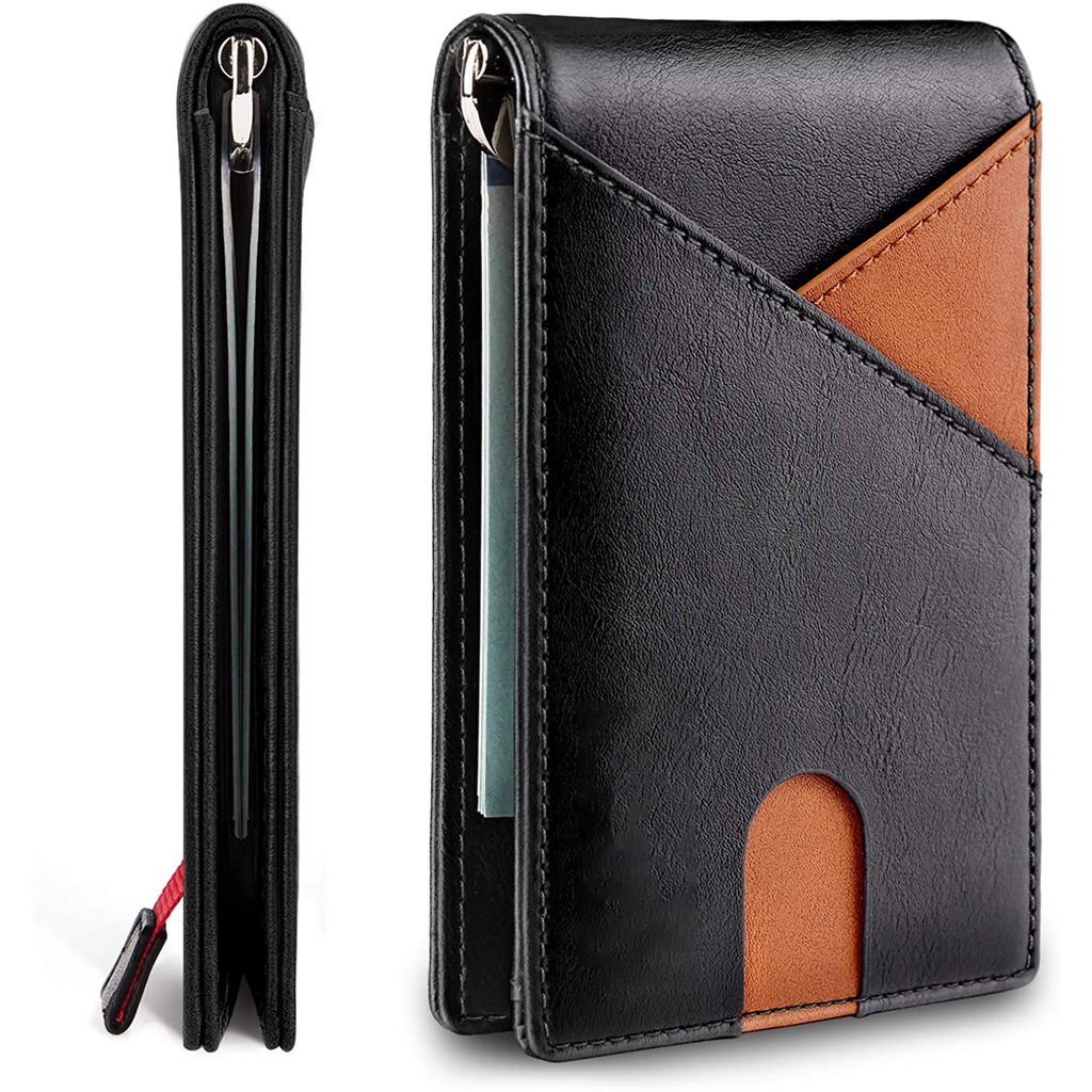 Slim Wallet Front Pocket Card Wallet, Money Clip Minimal Bifold Wallet ...