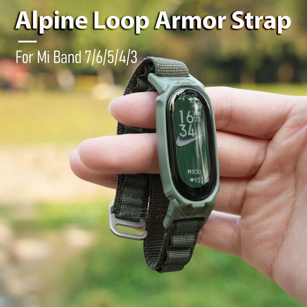 Armor Alpine Loop Nylon Strap For Mi Band 7 6 5 4 3 Wristband Outdoor ...