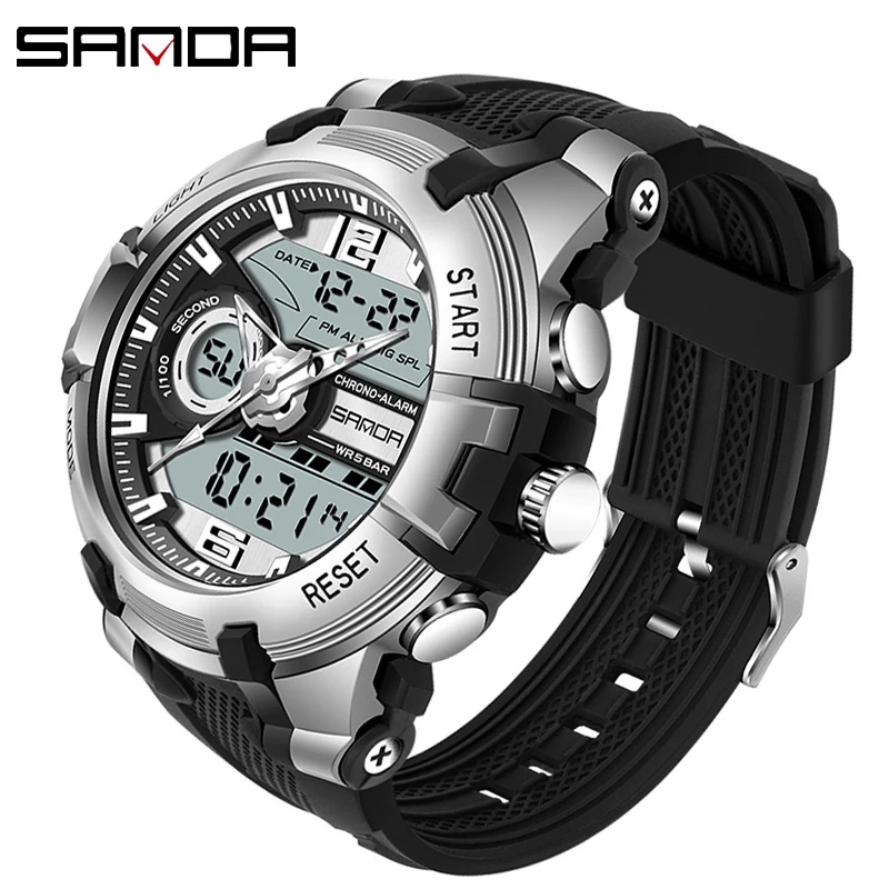 New 2023 SANDA Men Watches Sport Watch Waterproof 50M Wristwatch ...