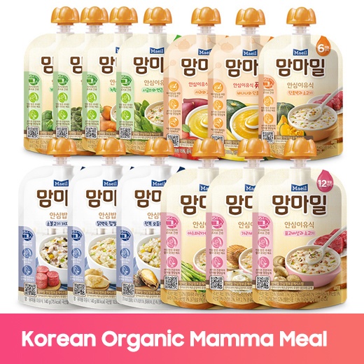 [Maeil] Baby Food Puree Porridge Korean Organic Mamma Meal for 6 / 9 ...