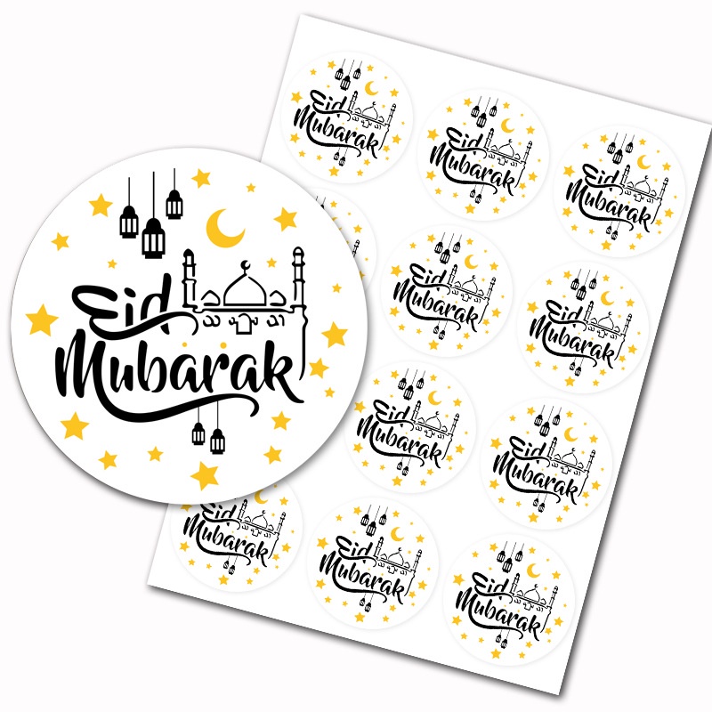 Ready Stock 3~4cmx40~60pcs Raya Decoration Stickers Selamat Hari Raya ...
