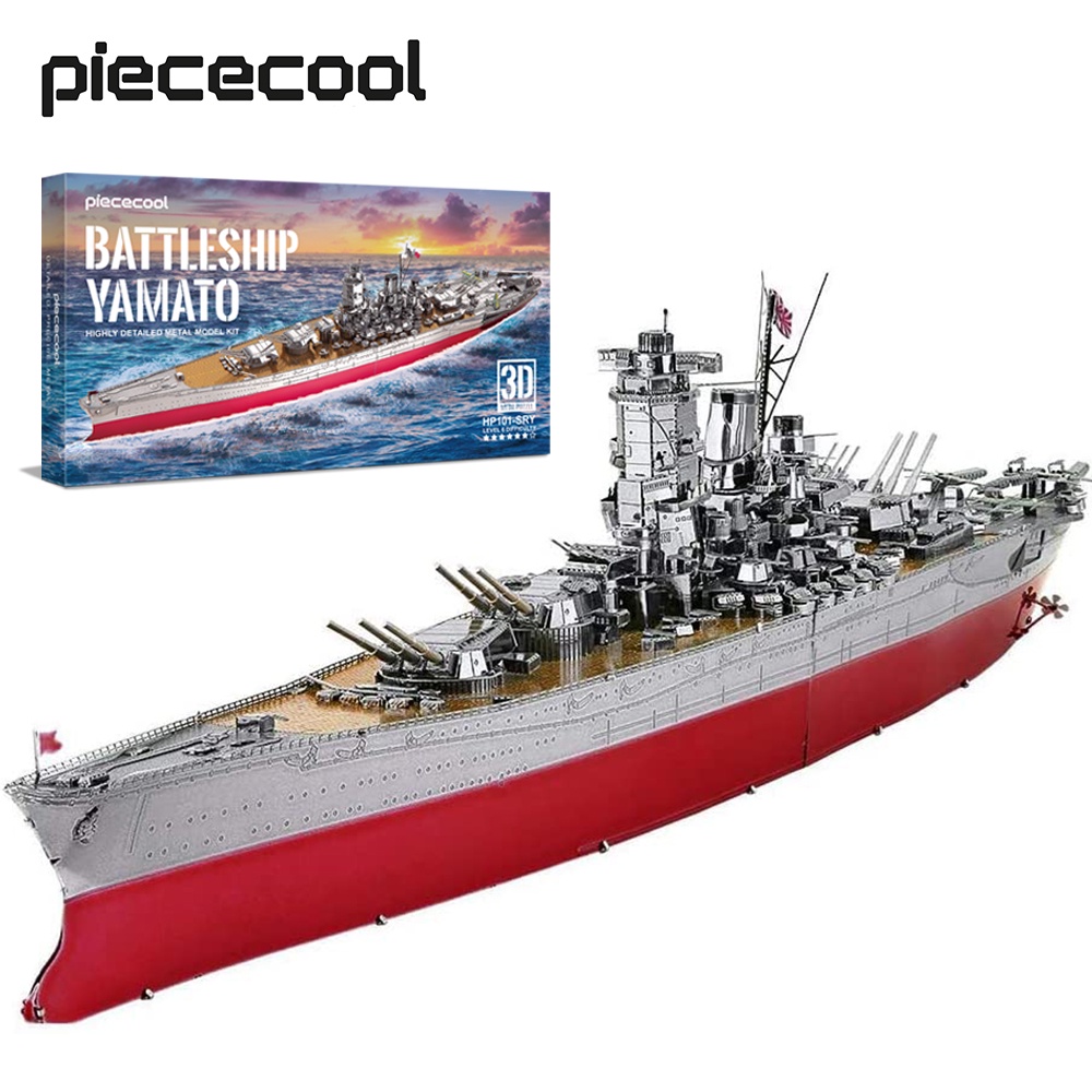 Piececool 3D Metal Model Kits , Yamato Battleship Military Watercraft ...