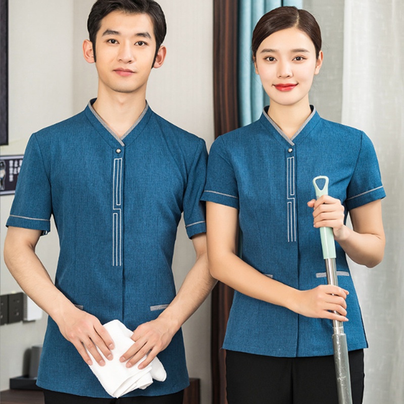 UnisexRestaurant waitress short-sleeved hotel room service clothes ...