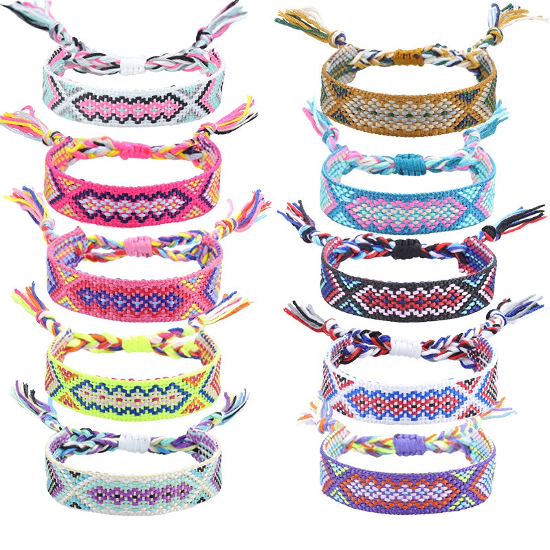 Bohemian Woven Friendship Bracelets for Women Girl Fashion Braided ...