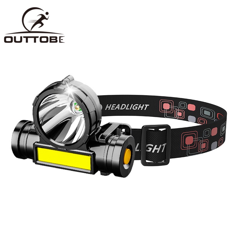 Outtobe Headlamps Multifunctional Outdoor Headlight USB Rechargeable ...