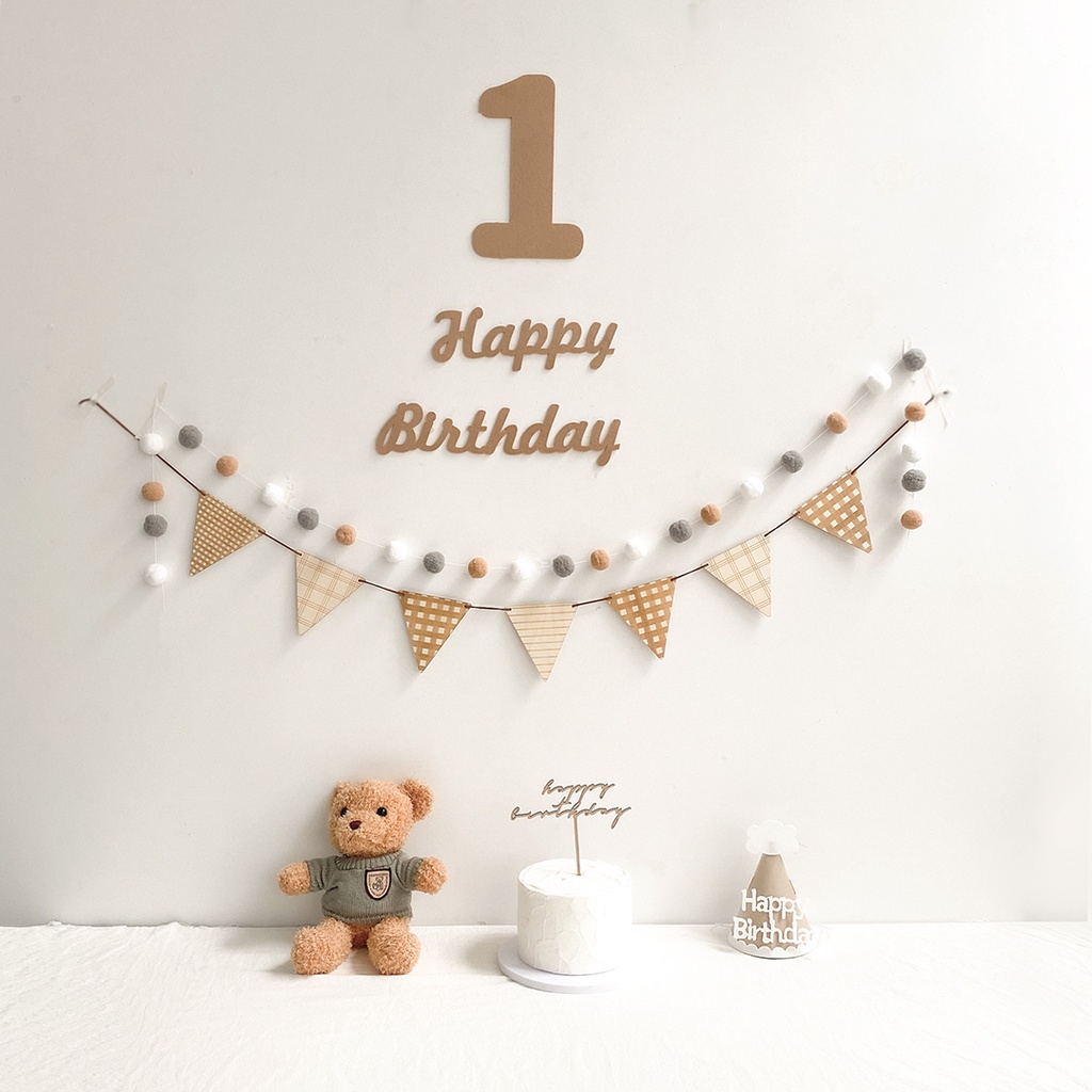 Kids First ins Birthday Party Banner Set Baby Photo Prop Backdrop ...
