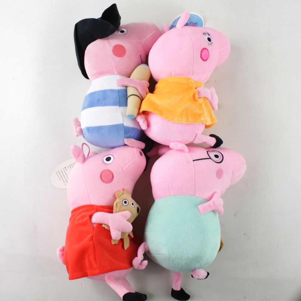 4 Style 21-24cm Anime Peppa Pig George Pig Mummy Pig Daddy Pig Plush ...