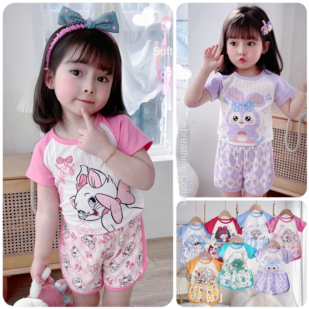 Children's New Breathing Cotton Frozen Mermaid Polka Dot Princess Short ...