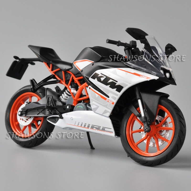 Automaxx 1:12 Scale Diecast Model Motorcycle Toy KTM RC 390 Sport Bike ...
